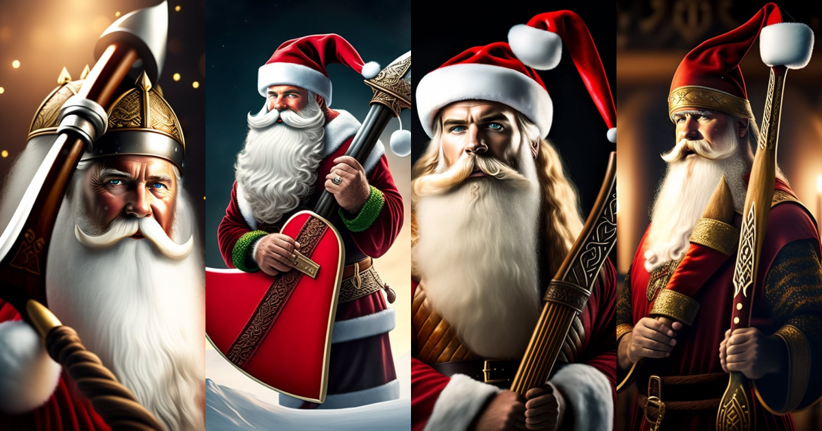 Lexica - Viking axe santa claus