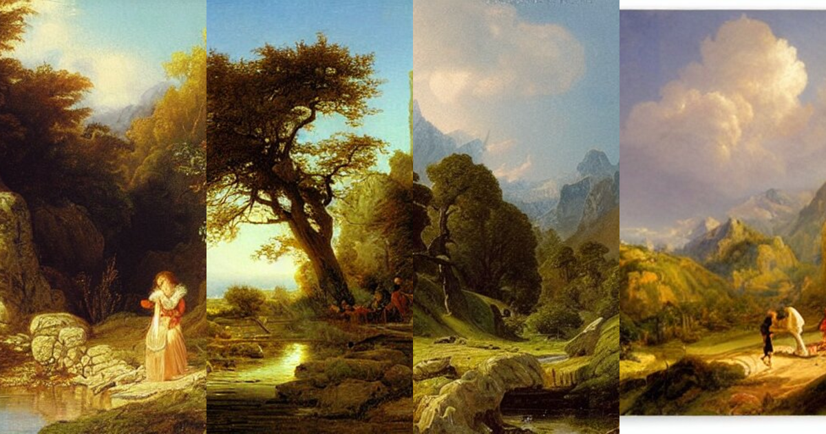 Lexica - Landscape painging by carl friedrich lessing