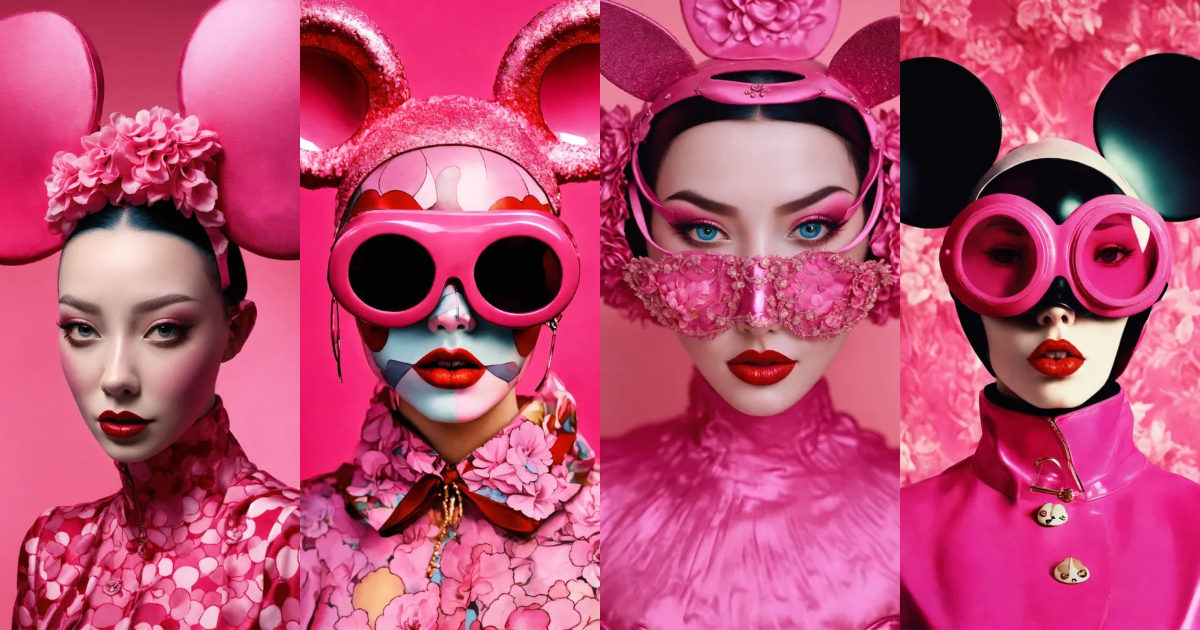 Lexica - Close up portrait Photography, of the comix wearing a pink ...