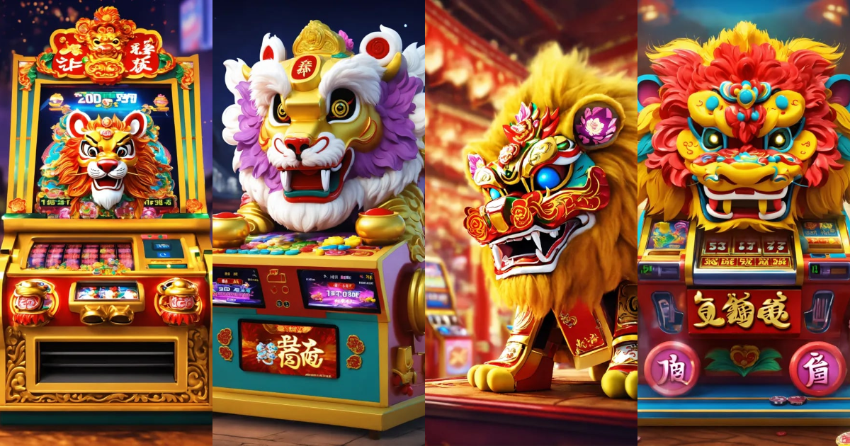 Lexica - 3D lion dance slot machine future
