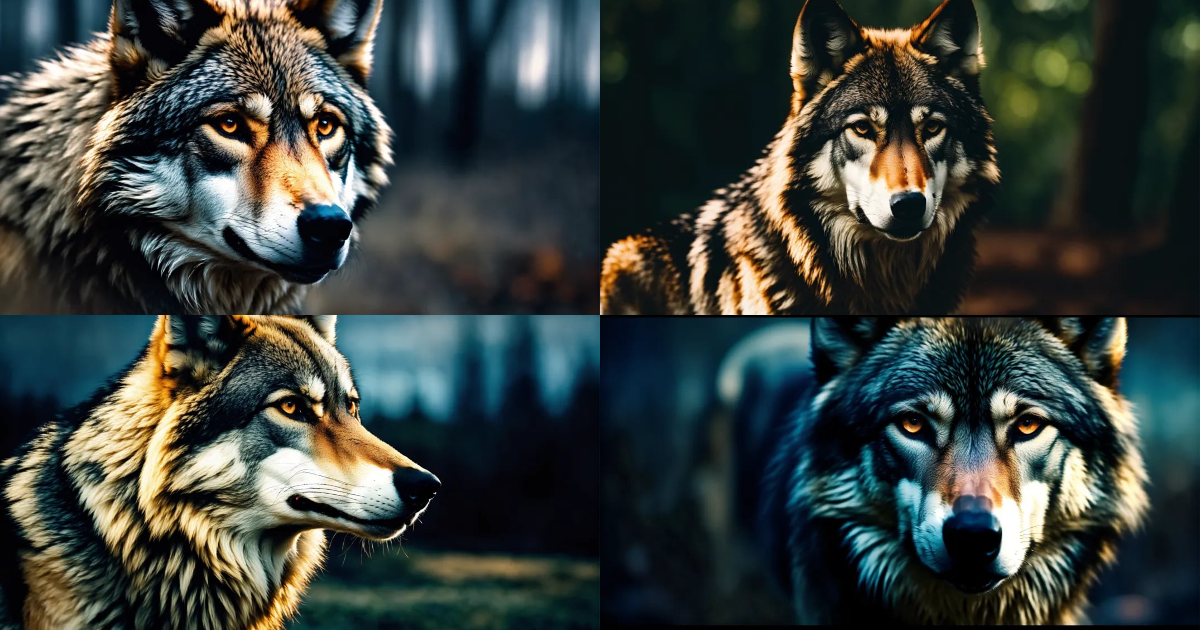 Lexica - Portrait of a wolf Dark, dim, soft, moody lighting, cinematic ...