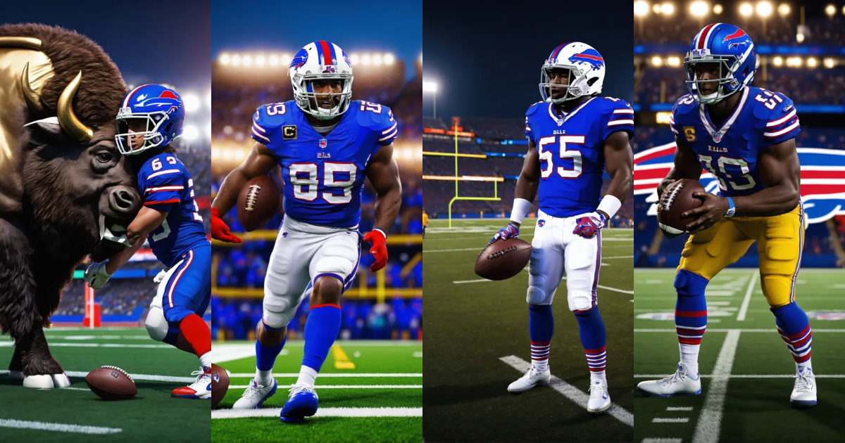 Lexica - Hyper realistic Buffalo Bills football player with uniform and ...