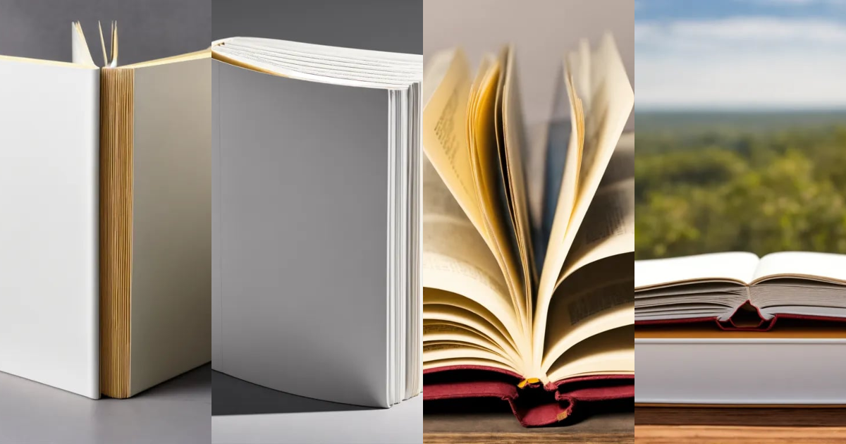 Lexica - Standing white book front view