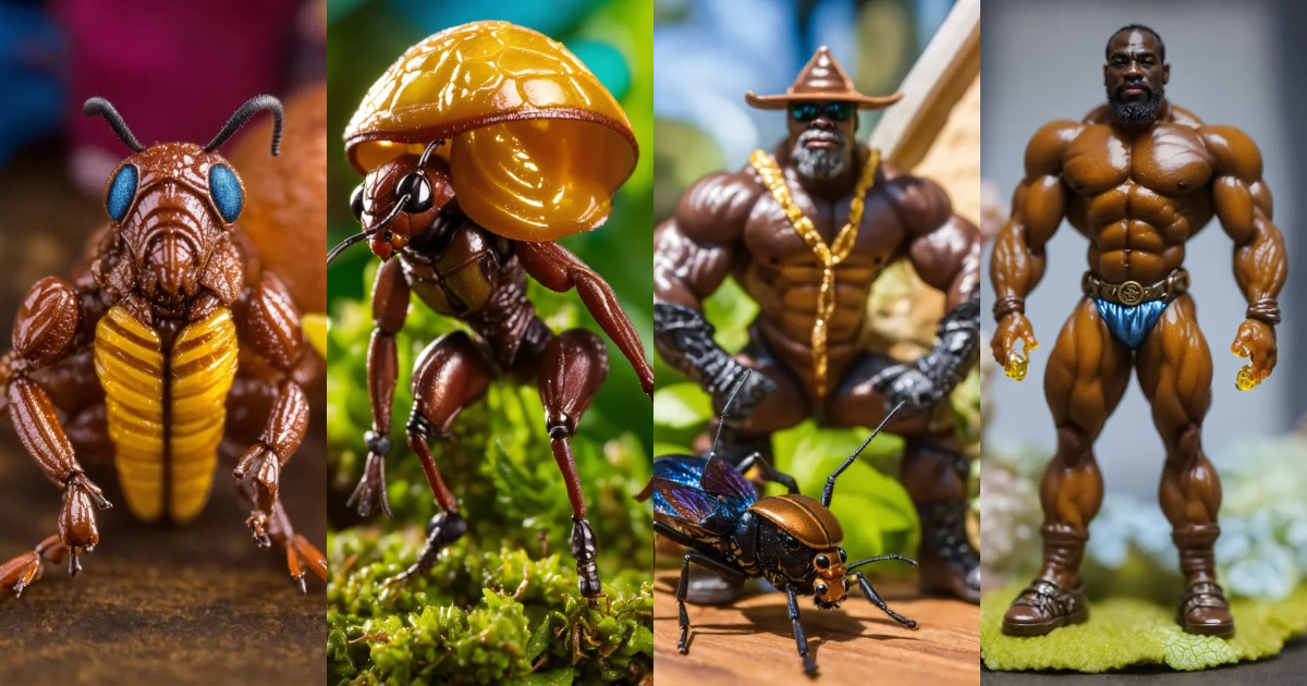 Lexica - 1 inch Bug size Shrunk tiny shrinking micro Rapper fairy toy ...