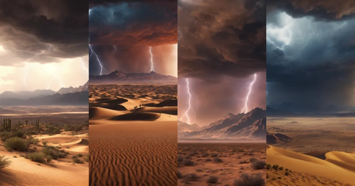 Lexica - UNREAL ENGINE 16K FULL DETAIL dark clouds thunder storm in the ...