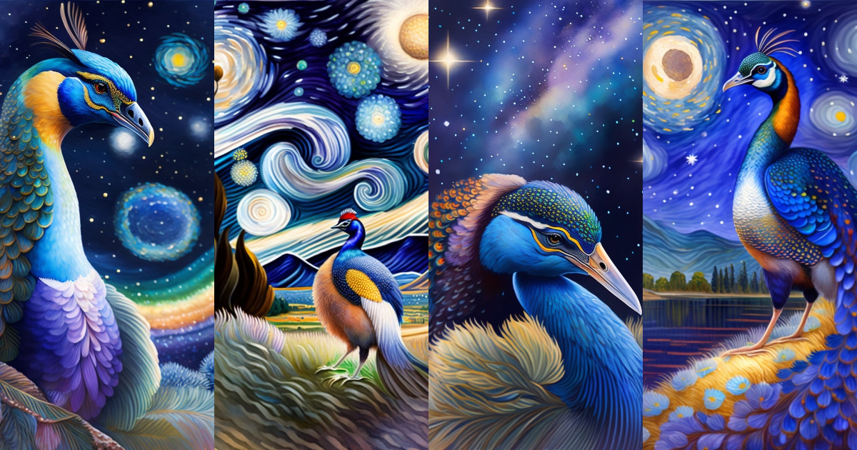Lexica - Watercolor painting of van gogh's starry night and a very ...
