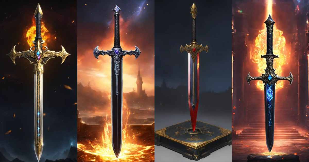 Lexica - Metal dark matter legendary black sword artifact