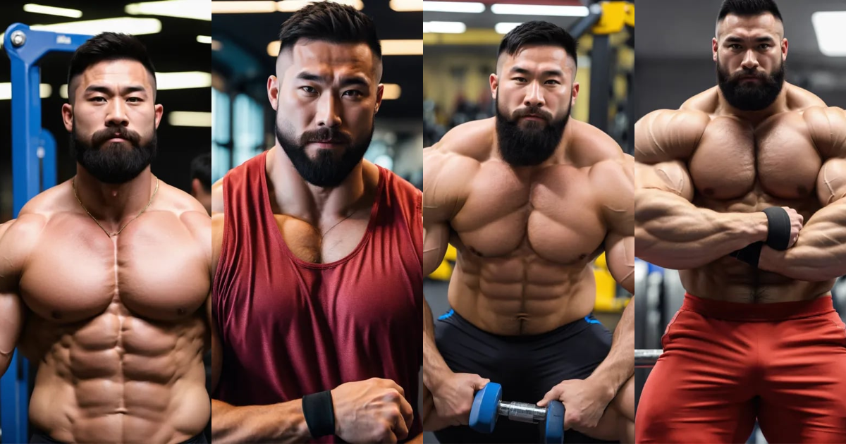 Lexica - 30-year-old hairy man with big muscles, Bi Han, big ...