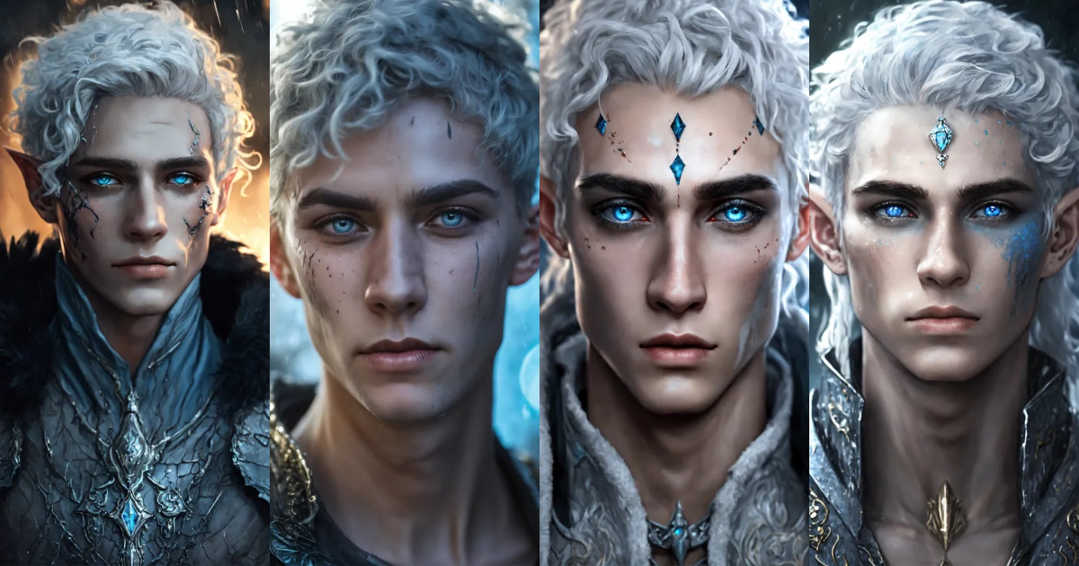 Lexica - Fantasy portrait of a ash-grey skinned elf, masculine ...