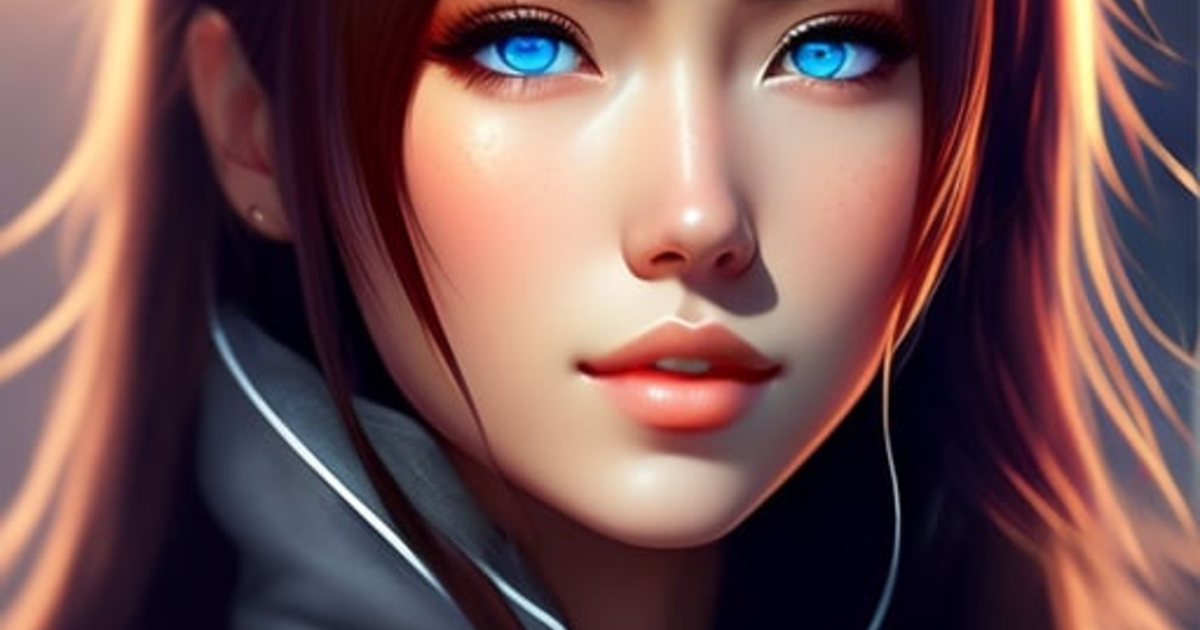Lexica - Create a high resolution artwork of Anime Girl with Blue Eyes ...