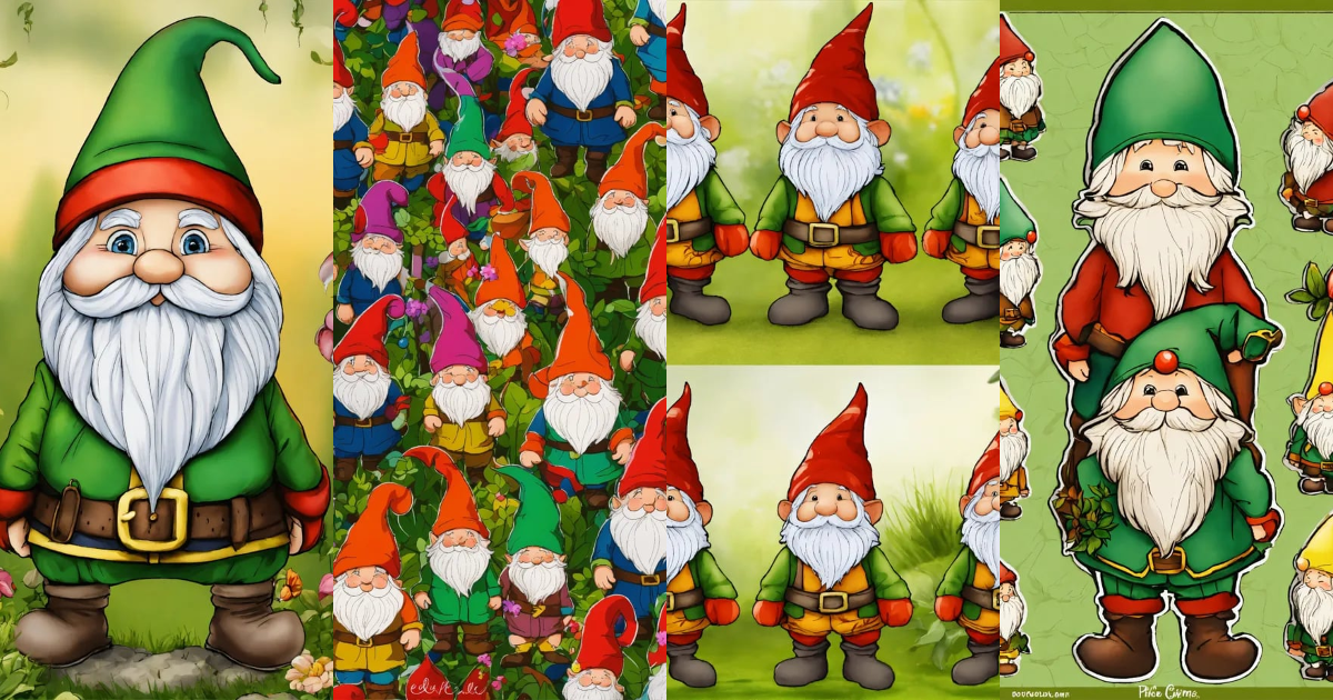 Lexica - "Please provide colorful whimsical gnomes and crawling elves ...