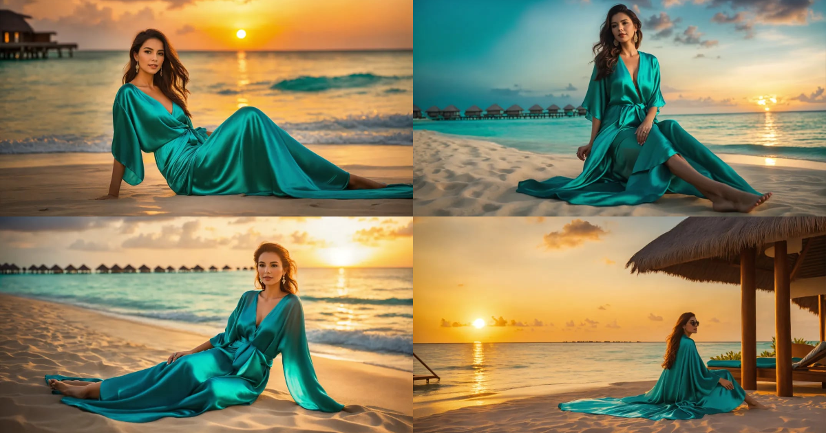 Lexica - Realistic Full body photo of Elegant rich woman in a long silk ...