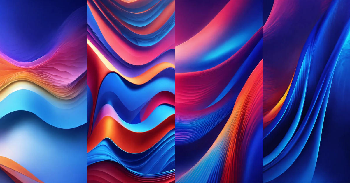 Lexica - Blue abstract gradient wave wallpaper, vibrant, Colorful ...