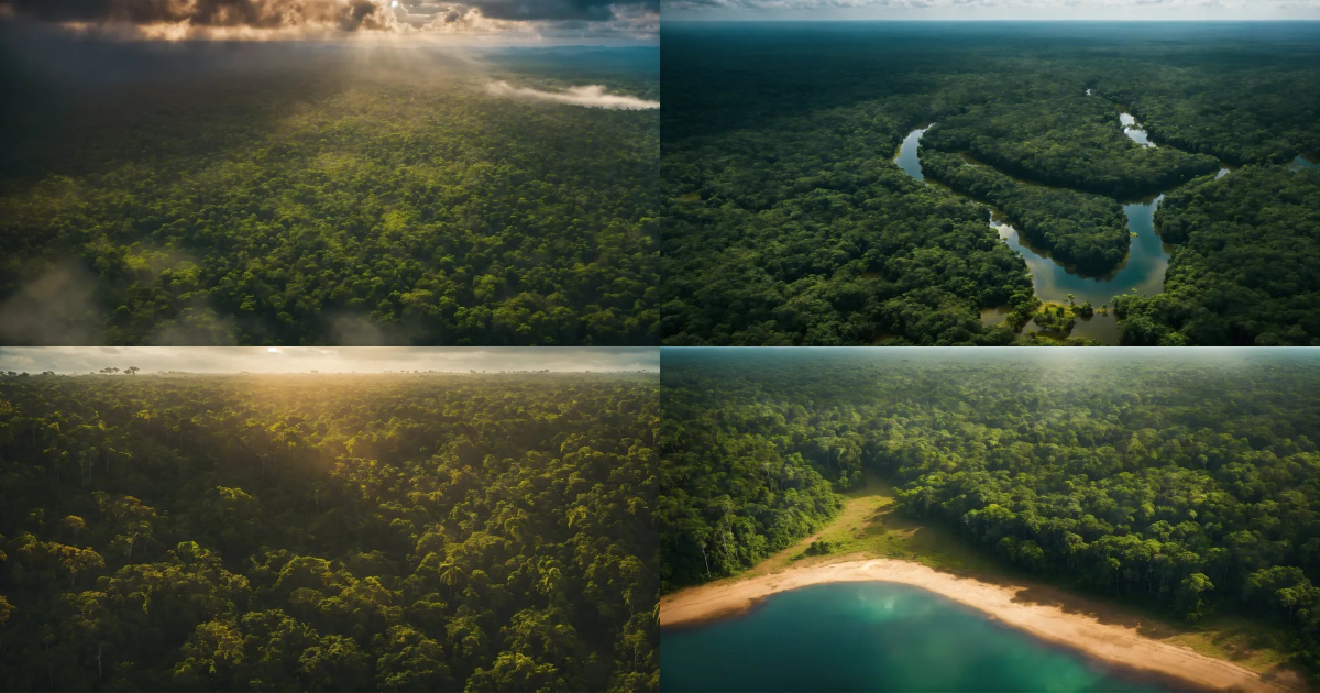 Lexica - Aerial view of amazon forest, high quality photo, cinematic ...