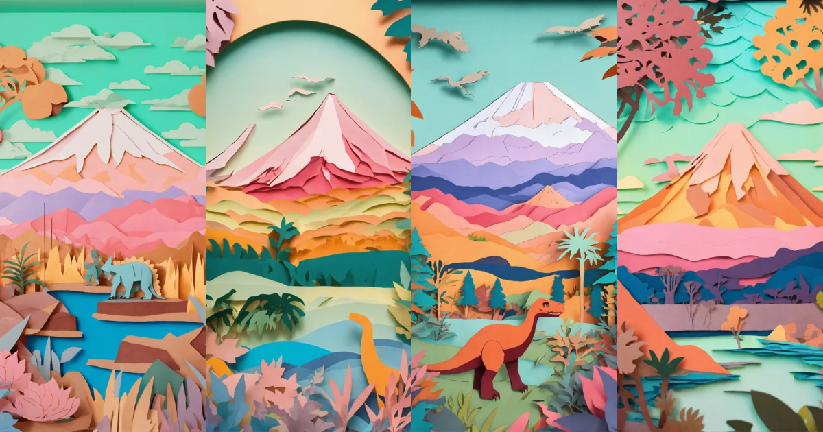 Lexica - 2d laser cut paper illustration. Layered paper. Foreground ...