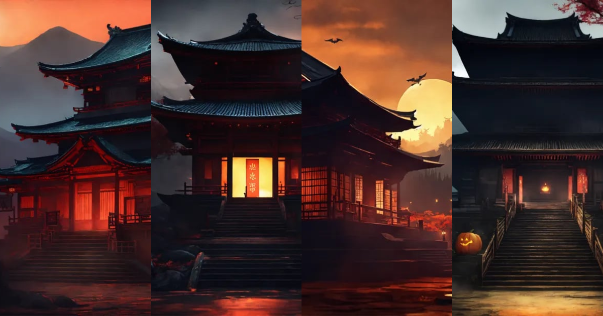 Lexica - Dark and mysterious, scary, gloomy Japanese ancient temple in ...