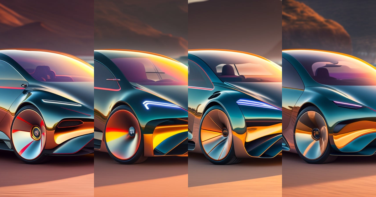 Lexica - Imagine a futuristic hatchback car concept with rounded smooth ...