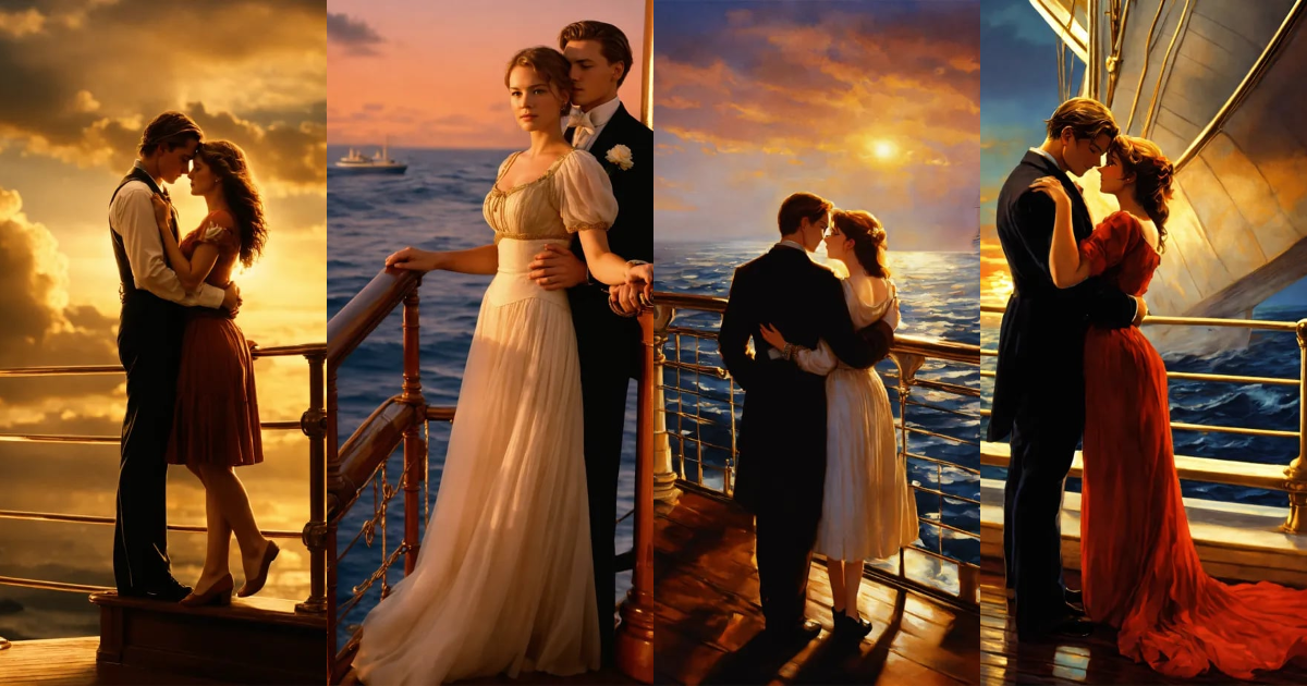 Lexica - The pose from the movie Titanic features the iconic image of ...