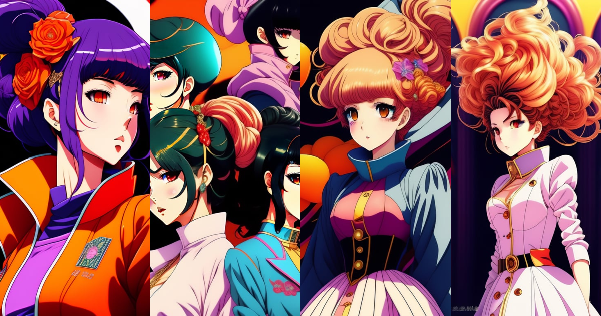 Lexica - Stylish haute couture in the style of 90's vintage anime ...
