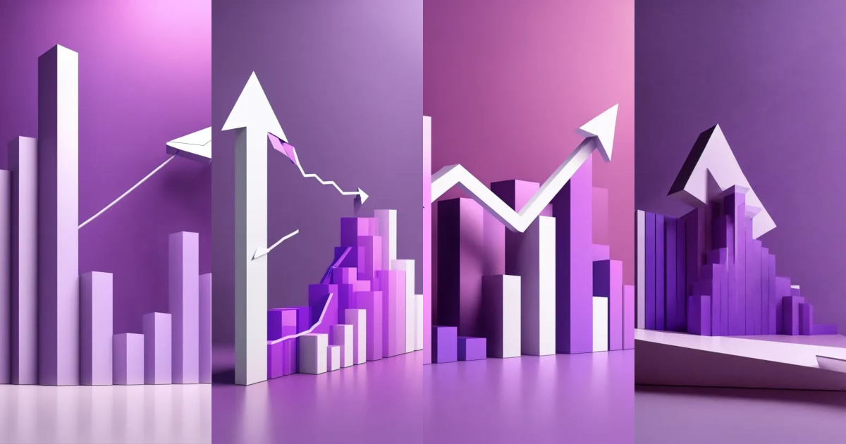 Lexica - 3D illustration of an arrow going up, increasing graph ...