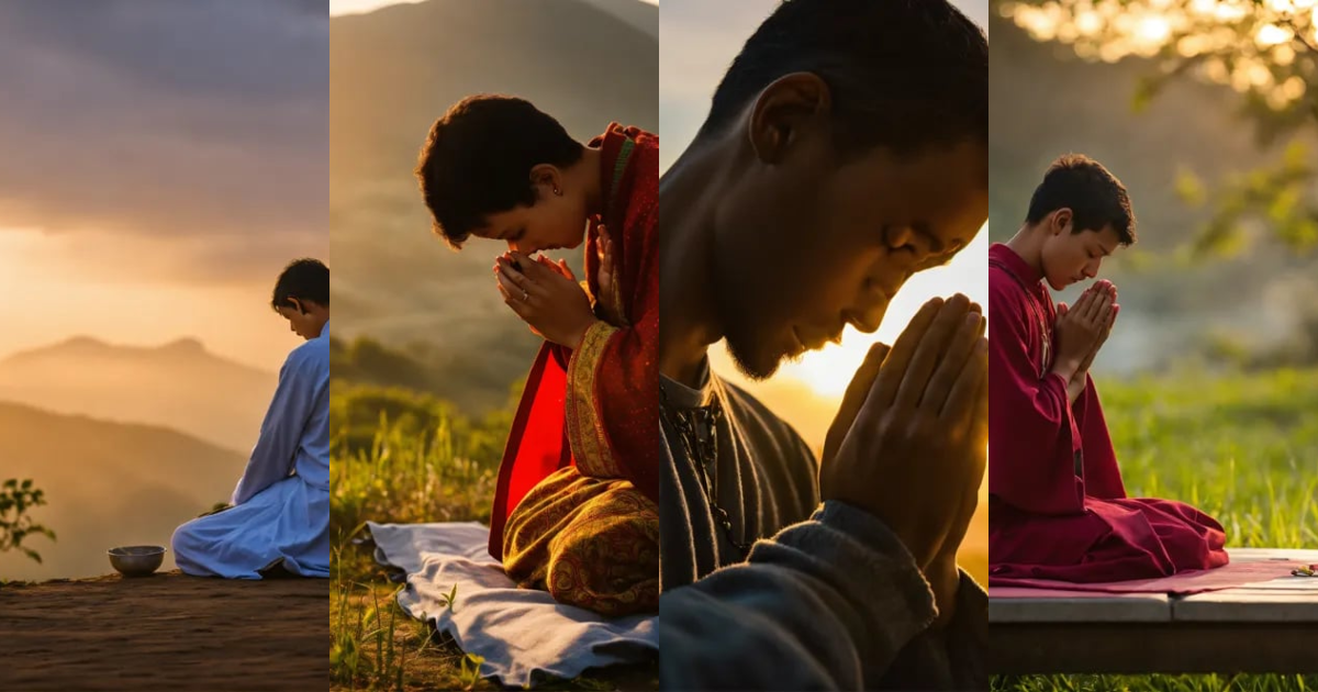 Lexica - Person praying in the morning