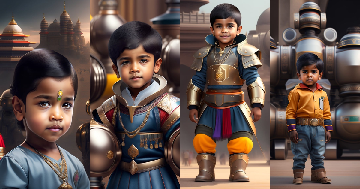 Lexica - An indian child coming out voctorious among robots, he is in ...