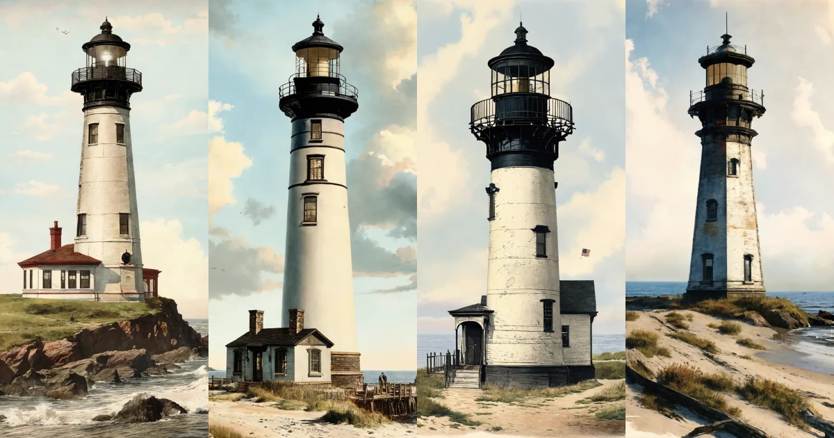 Lexica - 1900s historic rendering of an old lighthouse