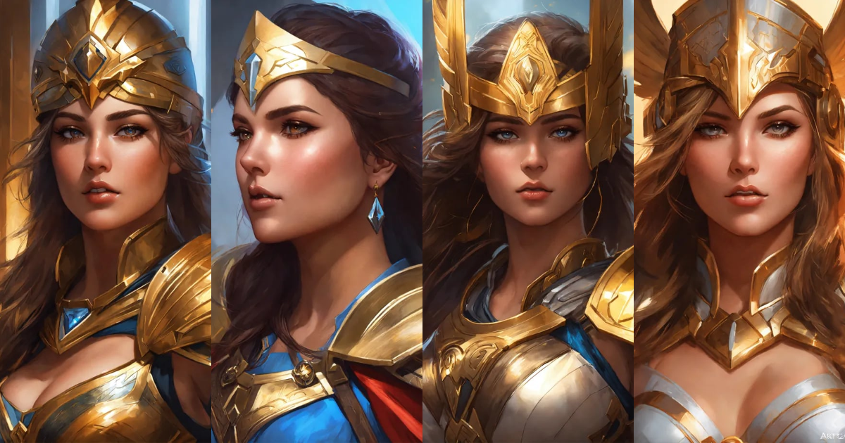 Lexica - Amazon valkyrie athena, outpaiting, fantasy, portrait, highly ...