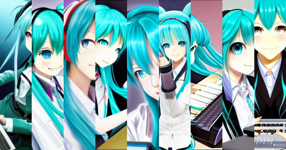 Lexica - Hatsune miku using computer, smug face, painting by by ralph ...