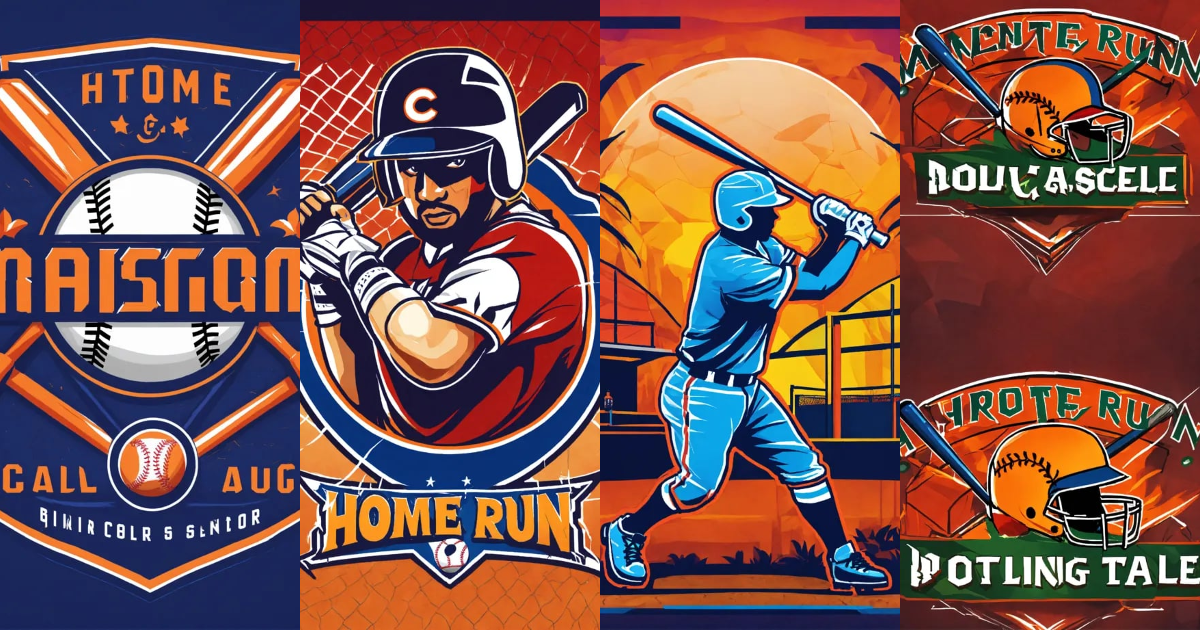 Lexica - "Generate a vibrant logo for my new baseball batting cage ...