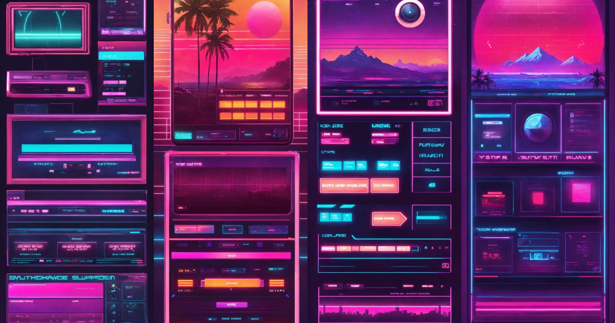 Lexica - Synthwave game user interface