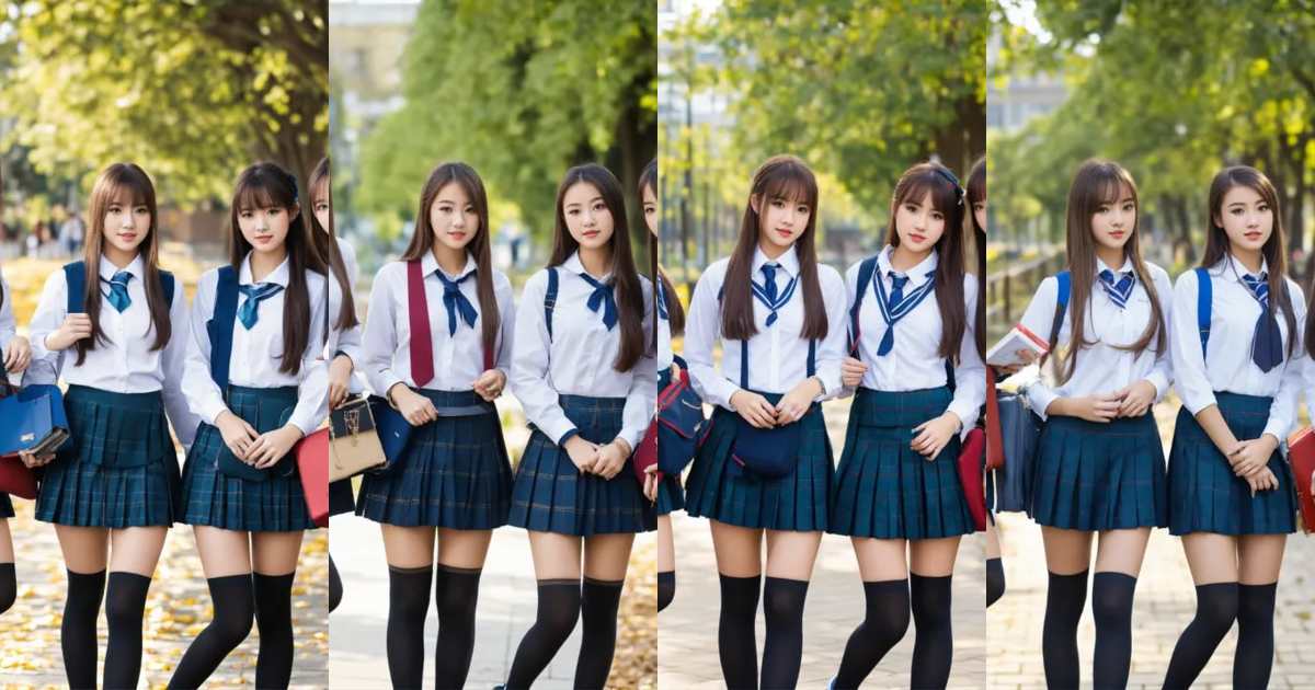 Lexica - European girls, Students, girls, liberal-minded, school uniform, tight-fitting shirt ...