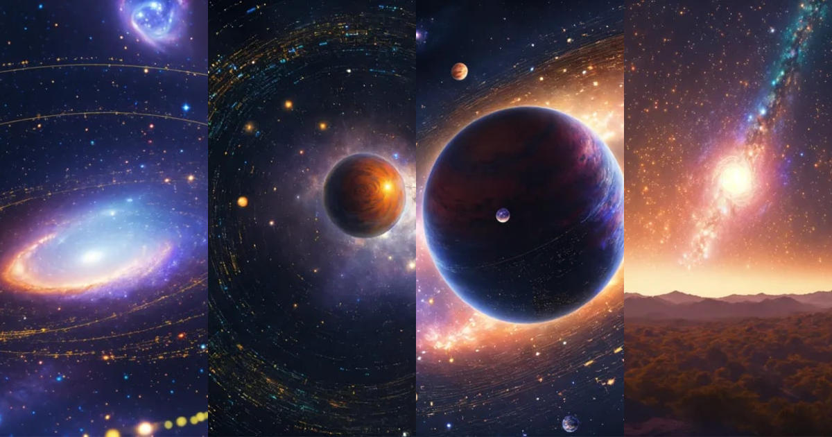 Lexica - A galaxy made entirely of code and data - Stars represented by ...