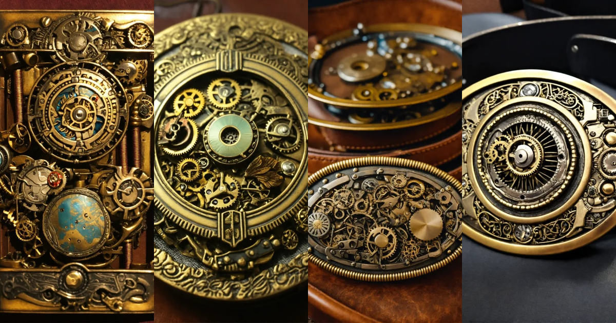 Lexica - Steampunk belt buckles