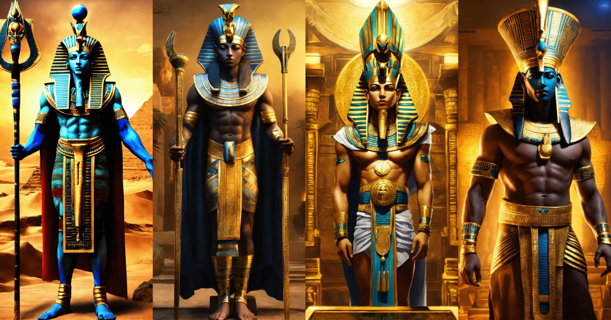 Lexica - Osiris Egyptian god ultra realistic like a real man. Fullbody