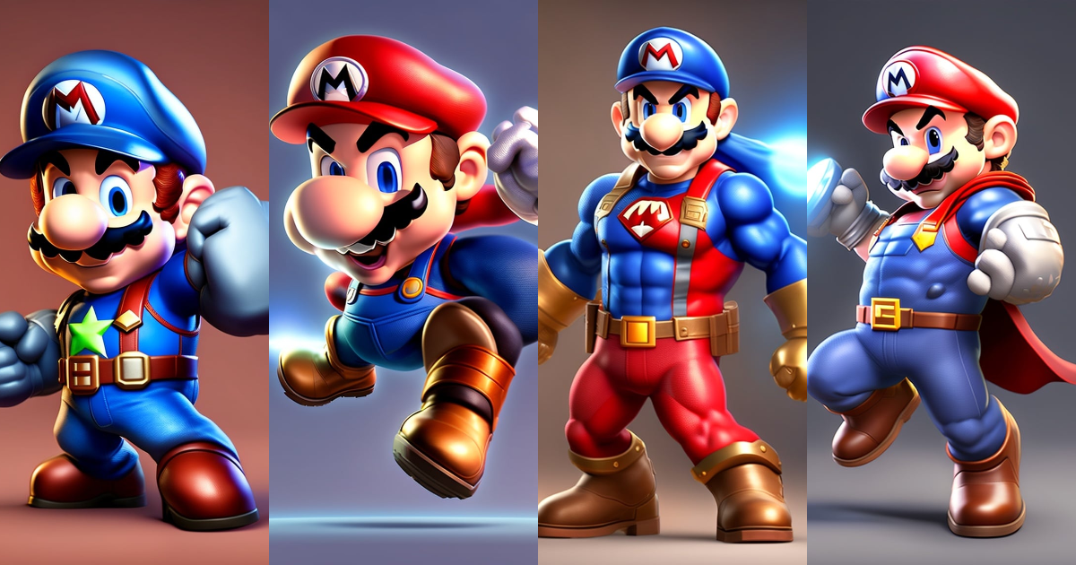 Lexica - MARIO AS AVENGER, SUPER HERO, MARVELS, HERO POSE, PIXAR STYLE.