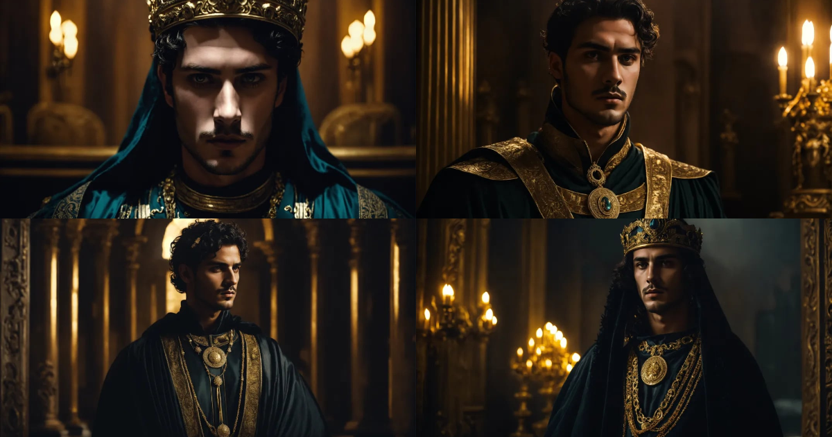 Lexica - Dark, mysterious and dramatic portrait of a young handsome ...