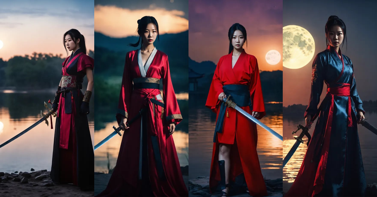 Lexica - Beautiful modern-dress chinese female assassin with sword ...