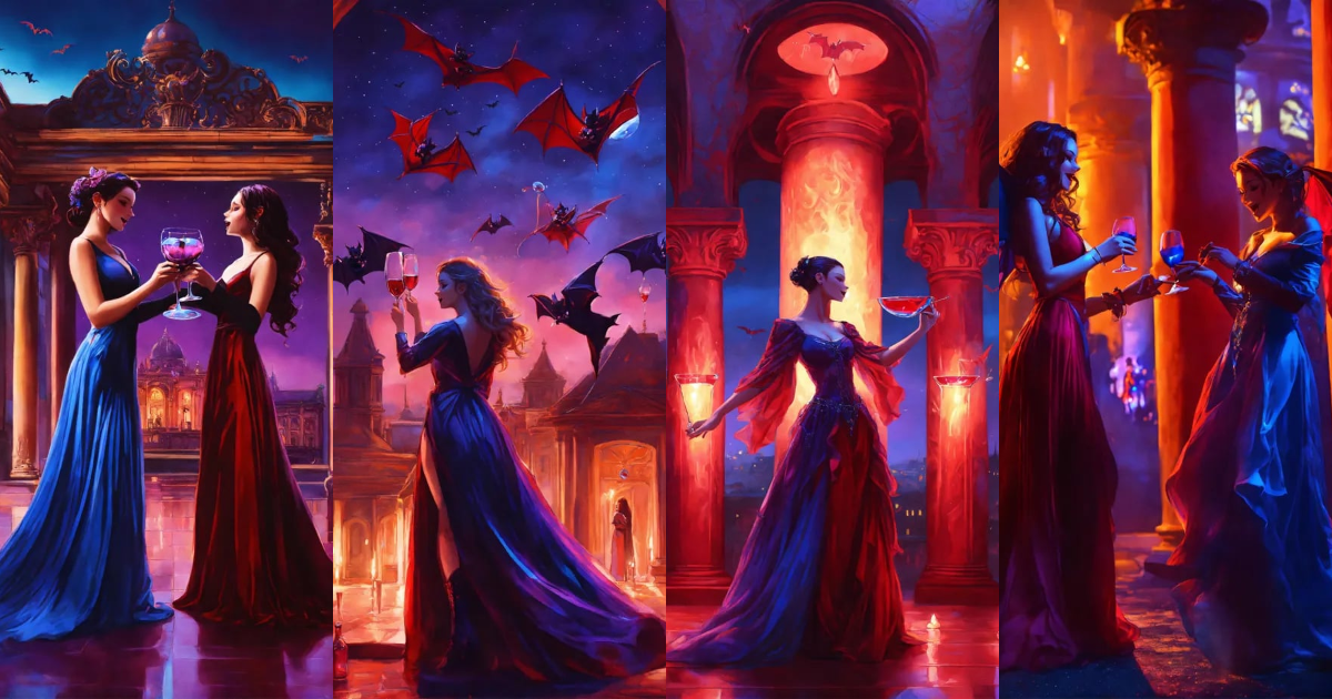 Lexica - All glassblowing superrealism style urban vampire style THREE ...