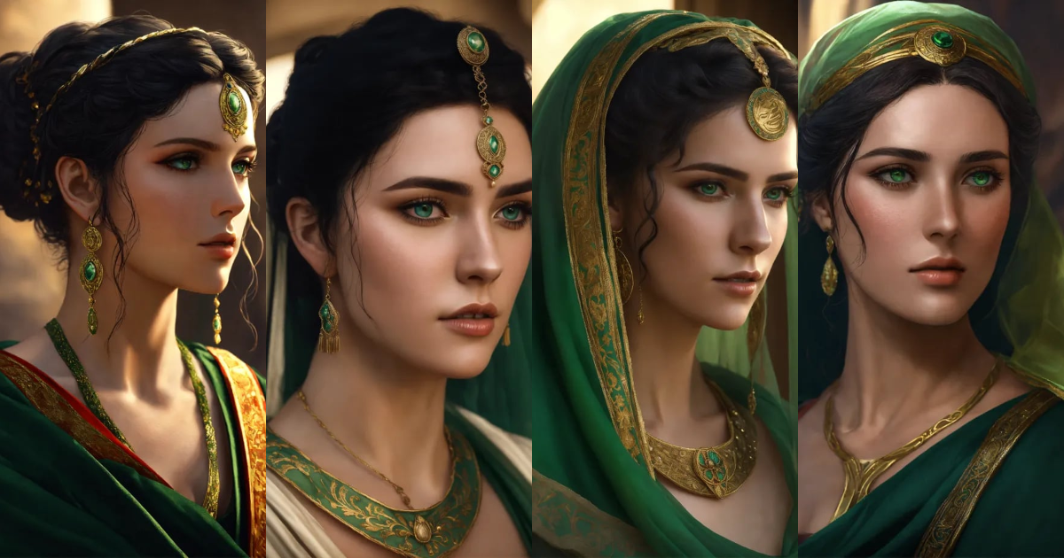 Lexica - A noble roman woman with dark hair and dark green eyes, hair ...