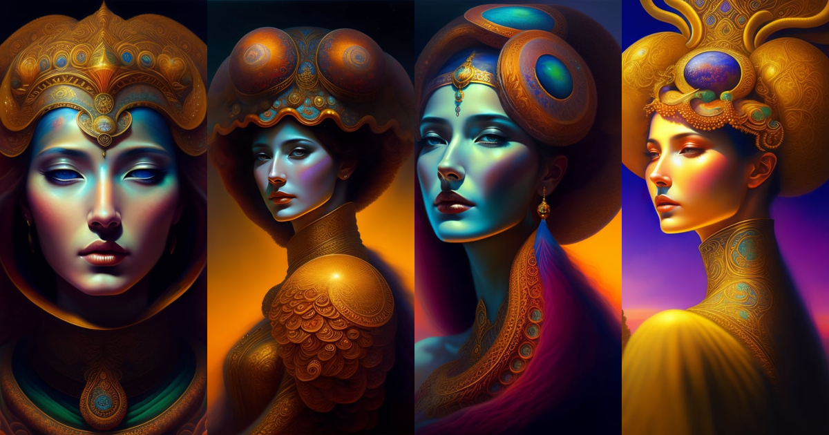 Lexica - Portrait of the beautiful young goddess of octopuses, unusual ...