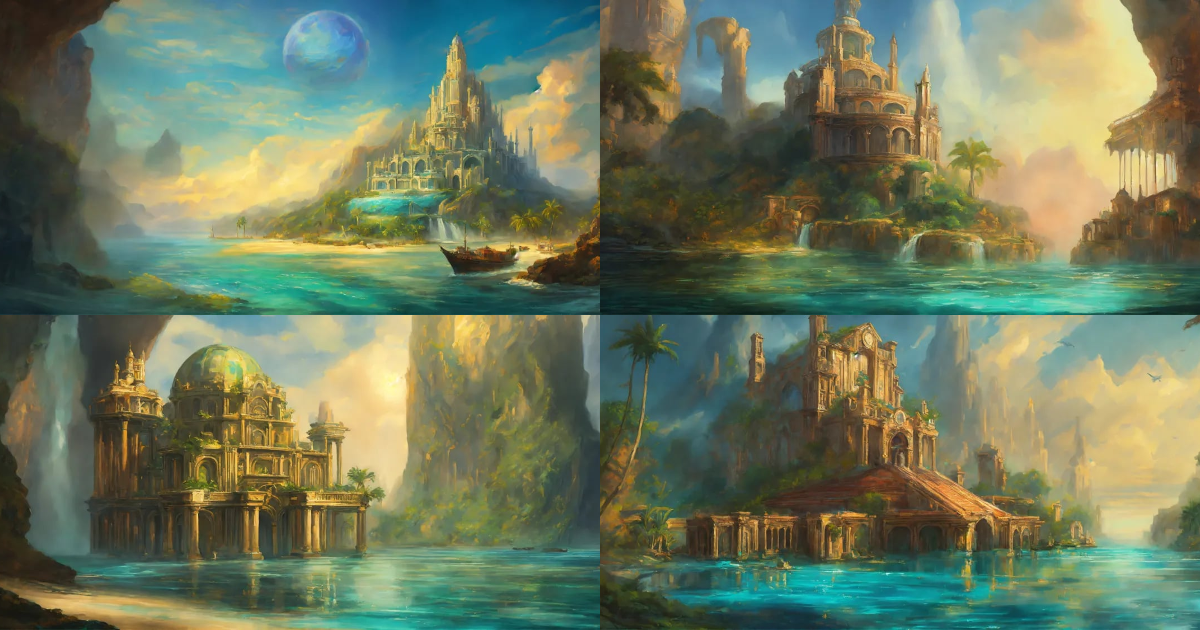 Lexica - Concept art of atlantis uderwater, highly detailed, oil ...