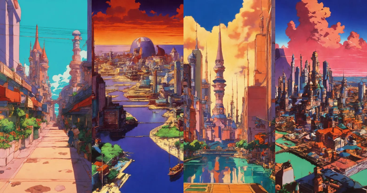 Lexica - The city of atlantis of disney in Vintage anime screenshot ...