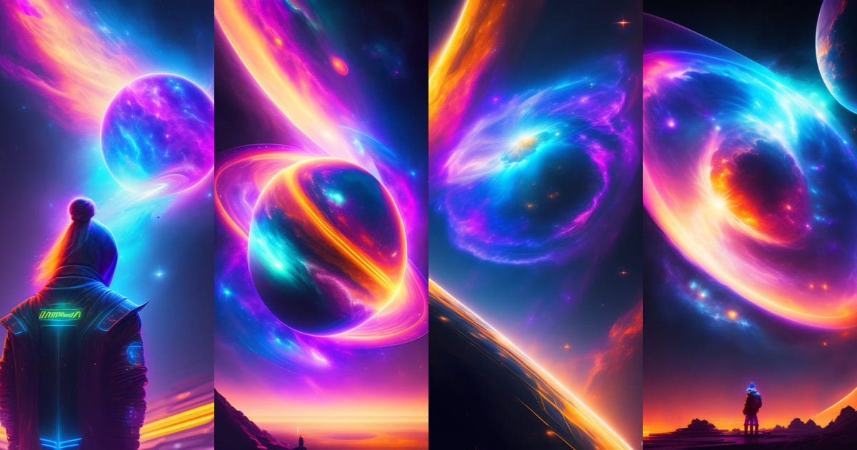 Lexica - Ultradetailed illustration of an energy spell in a galaxy ...