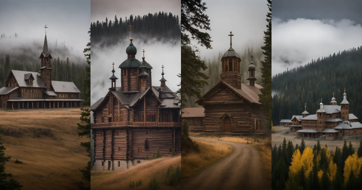 Lexica - An award winning photograph of a creepy log-constructed ...