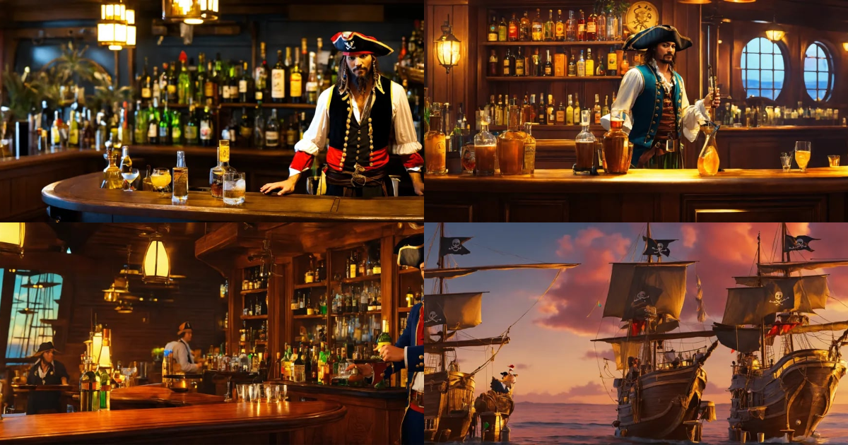 Lexica - Pirate Bartender, 8k