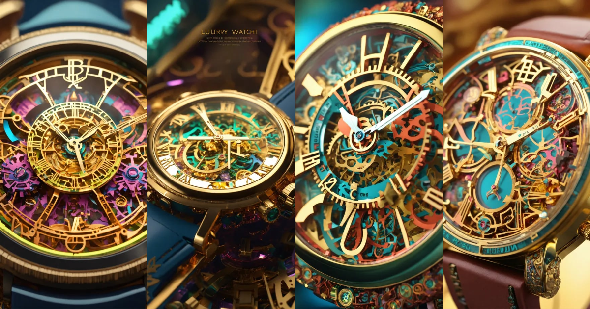 Lexica - Ultra detailed scifi design of the the words "luxury watch" in ...