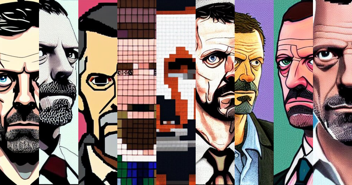 Lexica - Dr. Gregory House in Minecraft art style
