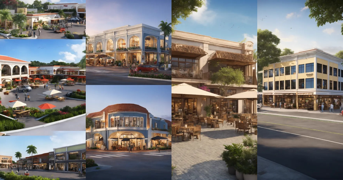 Lexica - 2 acre retail plaza with through road colonial architecture ...