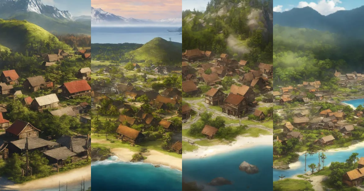 Lexica - Streetmap of coastal Colonial frontier hamlet surrounded by ...